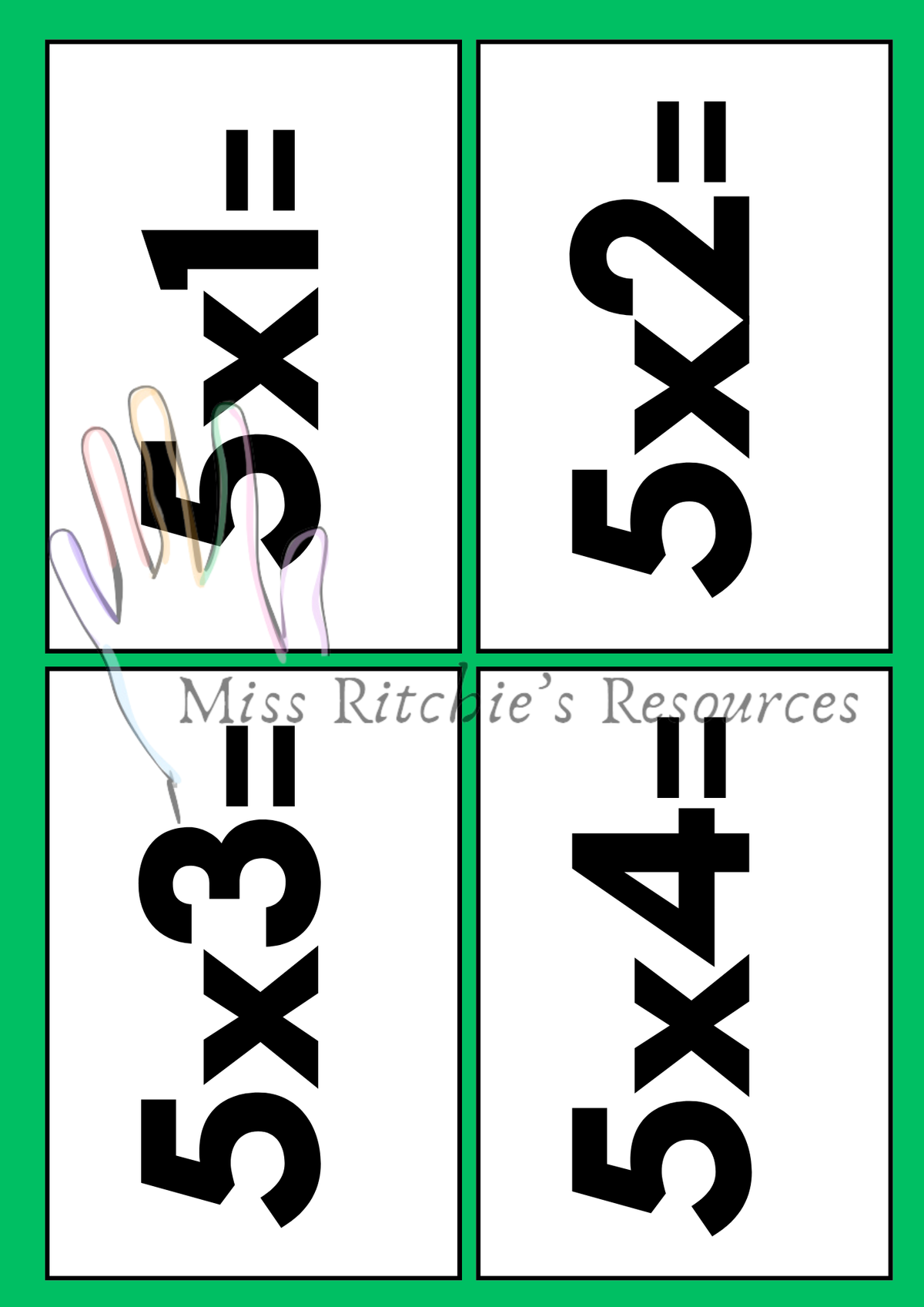 1. Multiplication flashcards – Miss Ritchies Resources